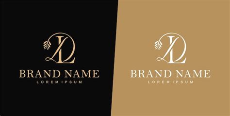 L 및 D 문자 로고 디자인 템플릿 웨딩 로고 타이포그래피 로고 프리미엄 벡터