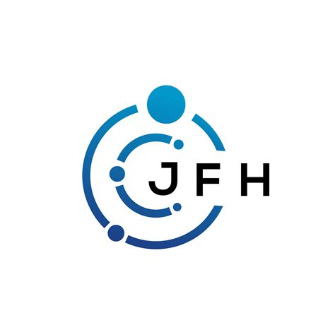 Jfh Letter Technology Logo Design On White Background Jfh Creative