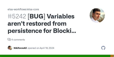 BUG Variables Aren T Restored From Persistence For Blocking