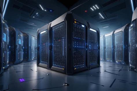 Premium Photo Ai Revolution Supercomputer Data Center
