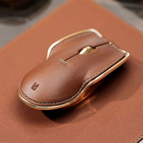 Pointer Instrument Classic Brown Leather Mouse Computer Mouse Leather