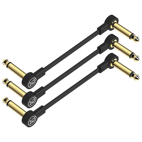 Rock Stock Guitar Flat Patch Cables 4 Inch S Shape Effect Reverb