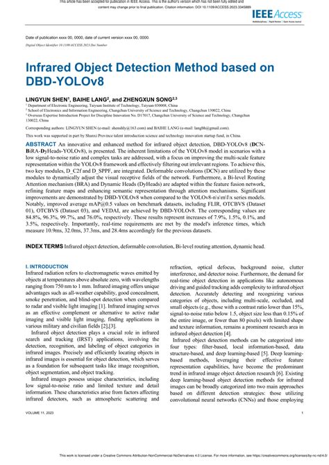 Pdf Infrared Object Detection Method Based On Dbd Yolov8
