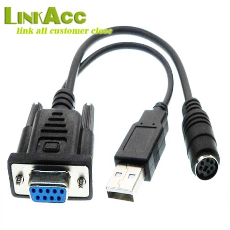 Lkcl870 Db9 9 Pin To Usb Ps2 6 Pin Splitter Adapter Cable Com Buy