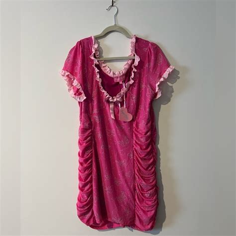 Sugar Thrillz Dresses Sugar Thrillz Ruched Pink Butterfly Mini