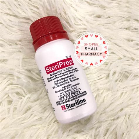 Steriline Steriprep Antiseptic Solution 60ml 70 Isopropyl Alcohol