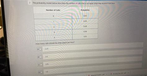 Solved 2 The Probibility Modet Below Desenbes The Mumber Of