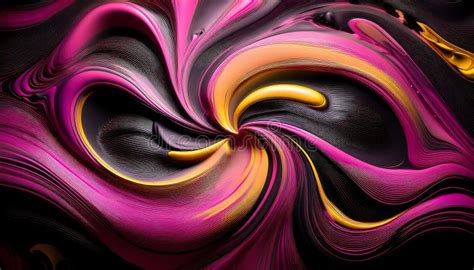 Dynamic Visual Effects With Vibrant Colors Of Pink Yellow And Black Create A Creative Design