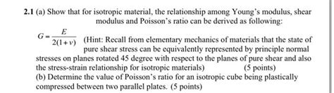 Solved 2 1 A Show That For Isotropic Material The