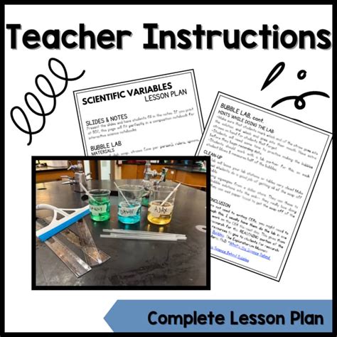 Scientific Variables Lesson Slides Notes And Bubble Lab Middle School