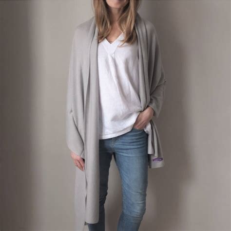 Large Cashmere Shawl By Plum And Ivory
