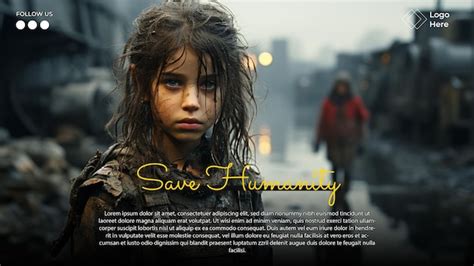 Premium Psd Save Humanity Poster Flyer