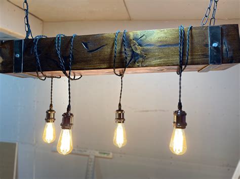 Rustic Hanging Light Fixture Etsy