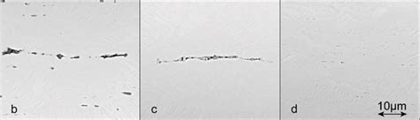 B Vimvar Ii Microstructure Showing A ~ 40µm Long Oxide Inclusion