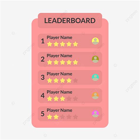Game Leaderboard Ranking Vector Design Images Leaderboard Game Interface Simple Element