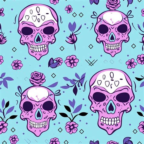 Premium Photo A Skull Seamless Patten Background