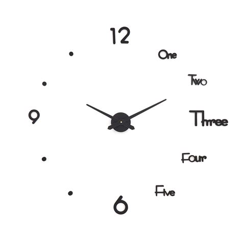 Часы настенные интерьерные 3d Аба бесшумные наклейка большие D 70 см 4757208 Купить