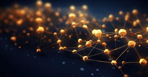 Premium Photo An Orange Network Of Lines And Points