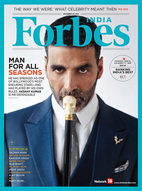 Indian Film Megastar Akshay Kumar Featured In Prestigious Forbes