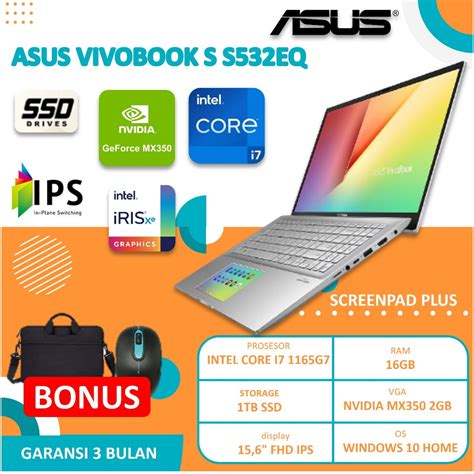 Jual Asus Vivobook S Intel I G Gb Tb Mx Screen Pad Silver Shopee Indonesia