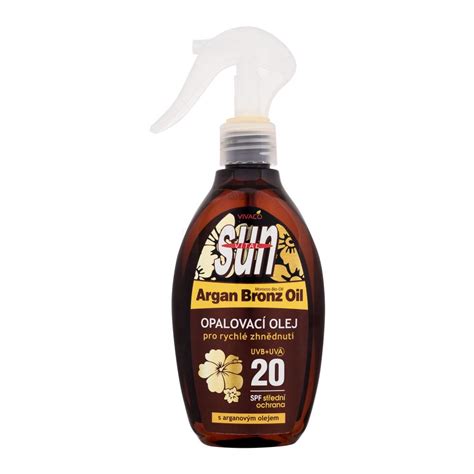 Vivaco Sun Argan Bronz Suntan Oil SPF20 Zaščita pred soncem za telo 200