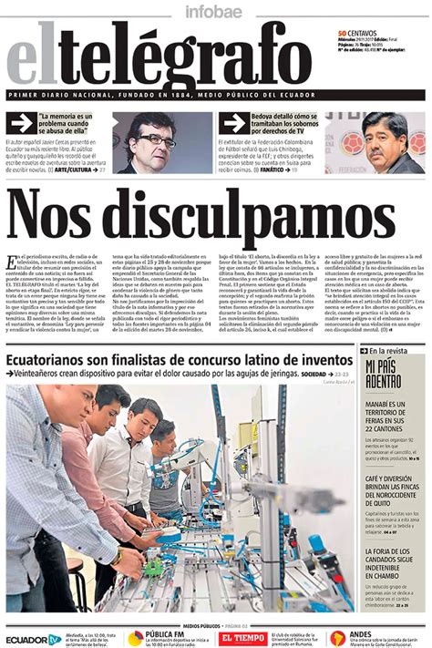 El Telégrafo Ecuador Miércoles 29 De Noviembre De 2017 Infobae