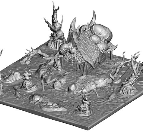 Witch House Of Ghostfire Marsh Battle Board Antimatter Games