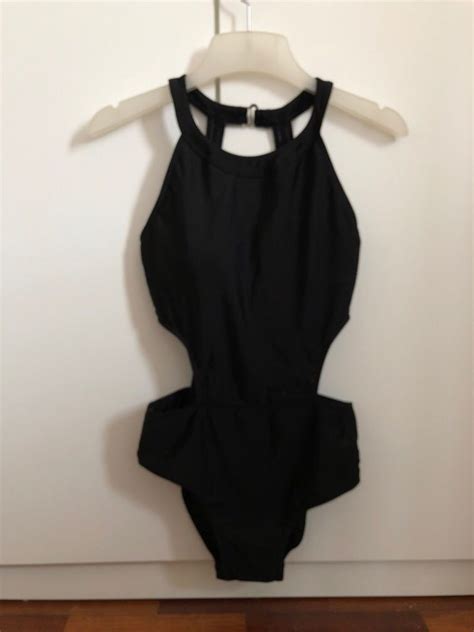 Black Swimsuit Womens Fashion Swimwear Bikinis And Swimsuits On Carousell