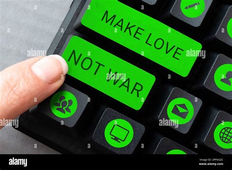 Text Caption Presenting Make Love Not War Concept Meaning A Hippie