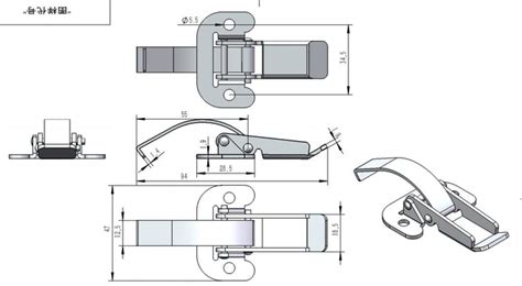 Elastic Vibration Damping Heavy Duty Toggle Latches Lockable Stainless