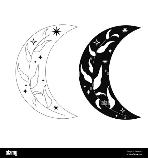Clipart Moon Black And White