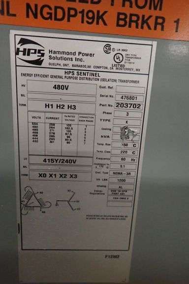 HPS Energy Efficient General Purpose Distribution Isolation Transformer