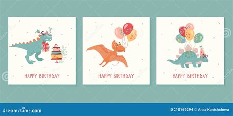 Biglietti Augurali Di Buon Compleanno I Regali Di Tirrannosaur Rex Stegosaurus Pteranodon