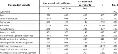 Summary Of Multiple Linear Regression Explaining The Focus Variable N
