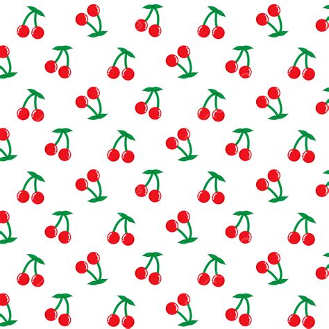 Vector Big Seamless Cherry Pattern Background Cherries Pattern