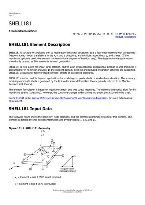 Pdf Elemento Tipo Shell 181 De Ansys Dokumentips