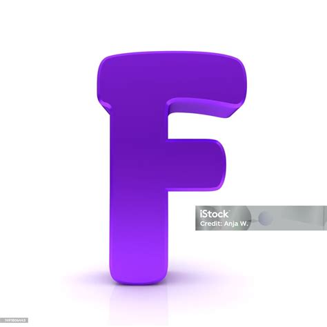 F 편지 보라색 라일락 기호 대문자 3d 렌더링 그래픽 그림 흰색 배경에 격리 0명에 대한 스톡 사진 및 기타 이미지 0명 3차원 형태 고립 색상 Istock
