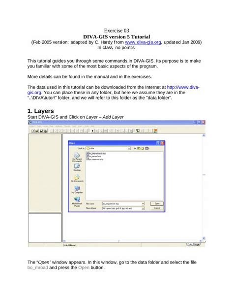 PDF Exercise 03 DIVA GIS Version 5 Tutorialherbarium Millersville Edu