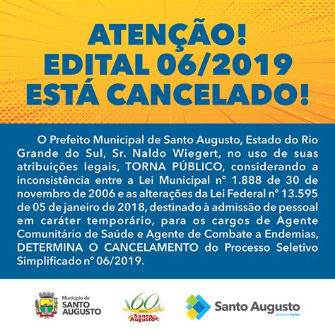 Cancelamento De Processo Seletivo PÚblico Simplificado Edital Nº 06