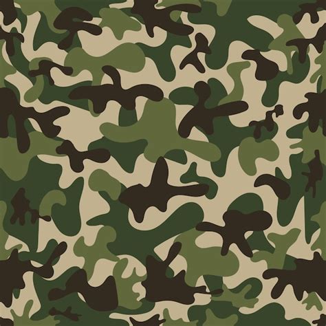 Premium Vector Army Seamless Pattern Background Template