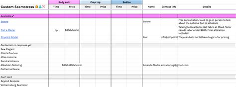 Wedding Vendor Comparison Spreadsheet Google Spreadshee Wedding Vendor
