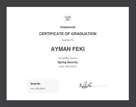 Ayman Feki On Linkedin Amigoscode Springsecurity Java Developer Achievementunlocked