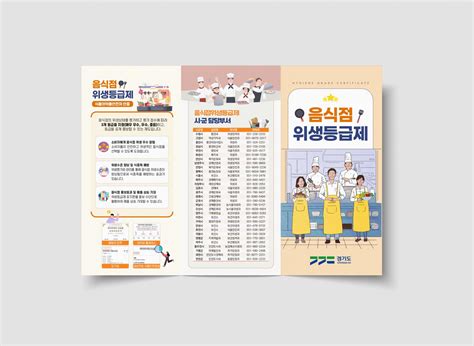음식점 위생등급제 리플렛 Design 세창