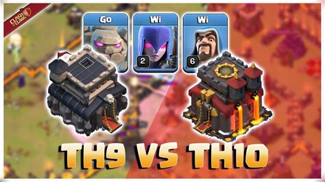 Th9 Vs Th10 Attack Gowiwi Clash Of Clans Youtube