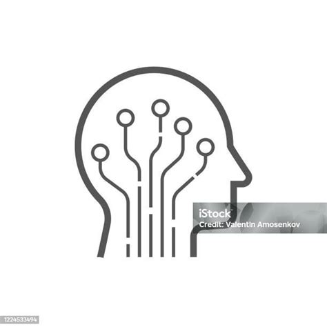 머리 인간의 스마트 기술 로고 벡터 뇌 인간의 인공 로고 유형 아이콘 벡터 스마트 기술 로고 벡터 Ai 컨셉 로고 Eps 10