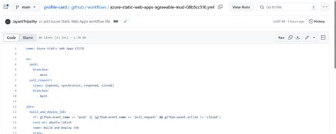 Effortless React Deployment 🚀 Cicd With Github Actions And Azure Static Web Apps Jayant Tripathy