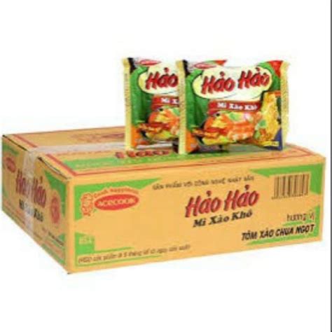 Carton Of 30 Packs Of Sweet And Sour Hao Hao Dry Stir Fried Noodles