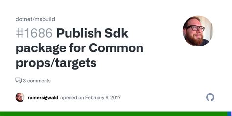 Publish Sdk Package For Common Propstargets · Issue 1686 · Dotnet