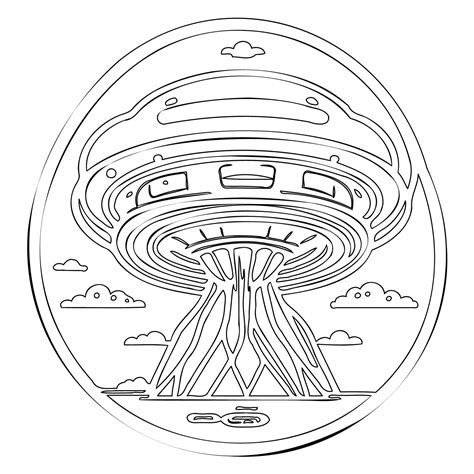 Ufo Outline Illustration Sketch 48061260 Vector Art At Vecteezy