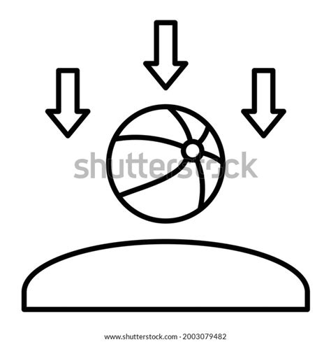 Vector Gravity Outline Icon Design Stock Vector Royalty Free